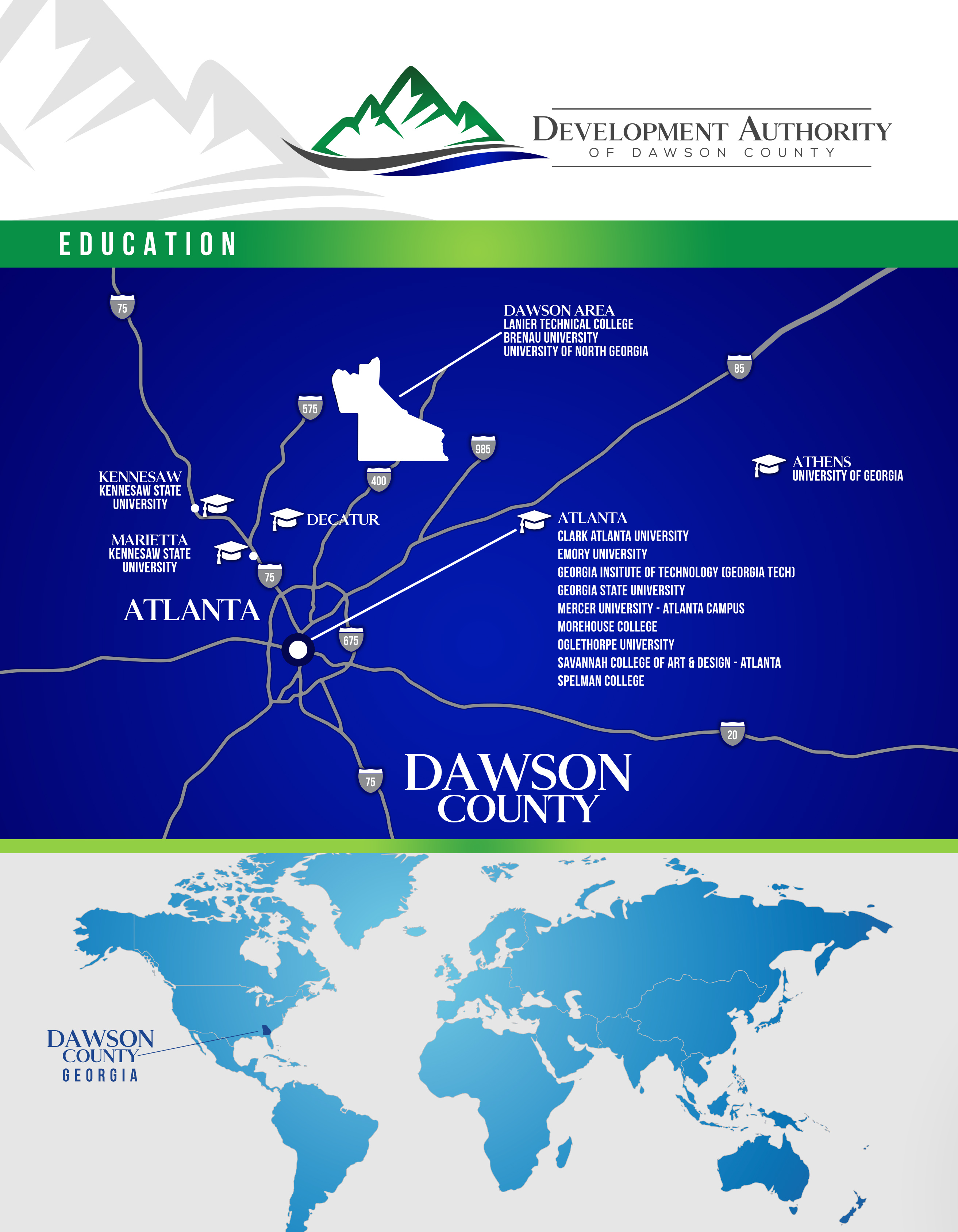 Dawson County Education Map | Dawson County, Georgia